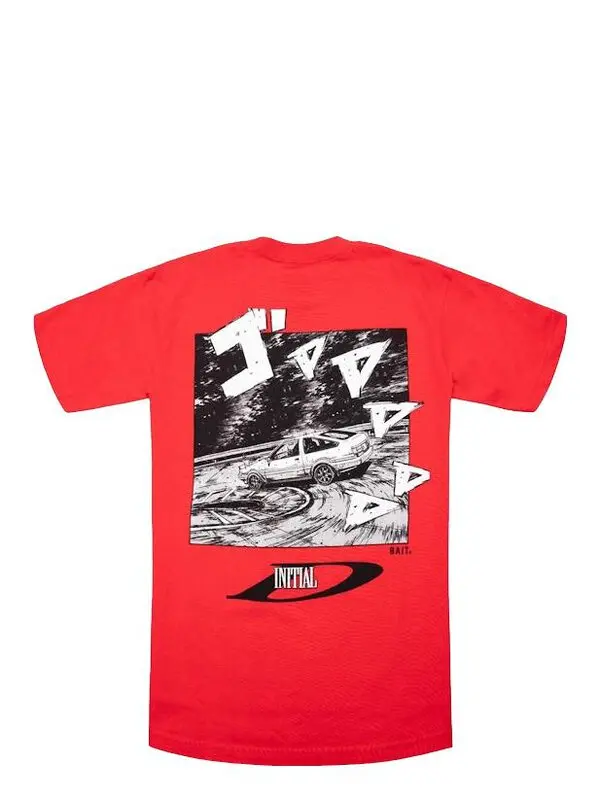BAIT X Initial D Drift Design Tee Shirt - Red