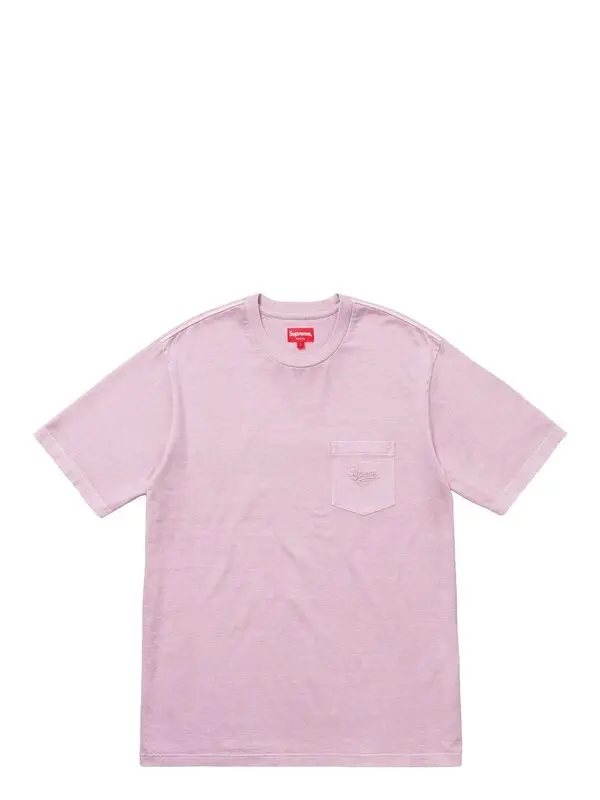 Supreme Overdyed Pocket Tee Shirt - Washed Light Purple