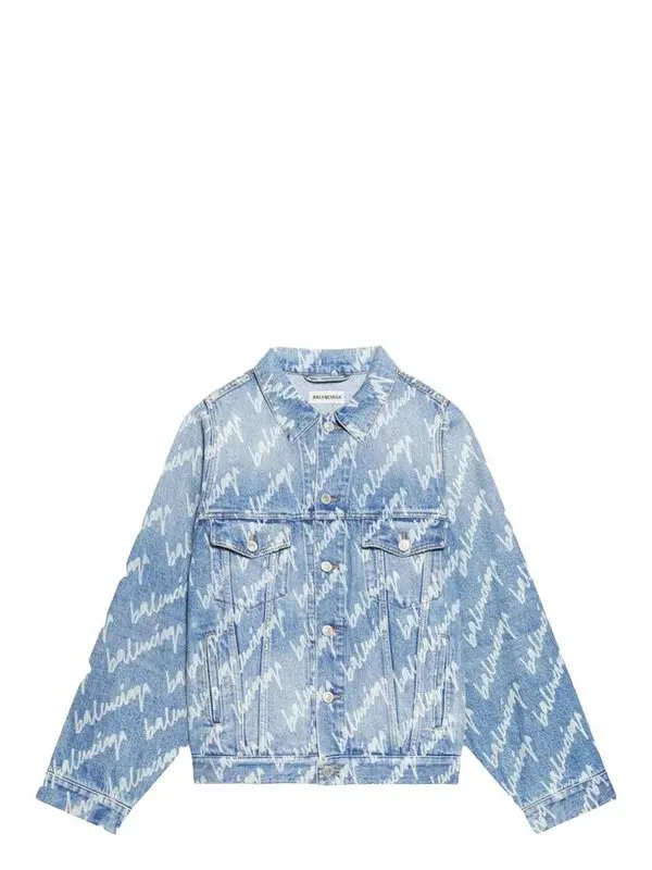 Balenciaga Denim Jacket - Blue White