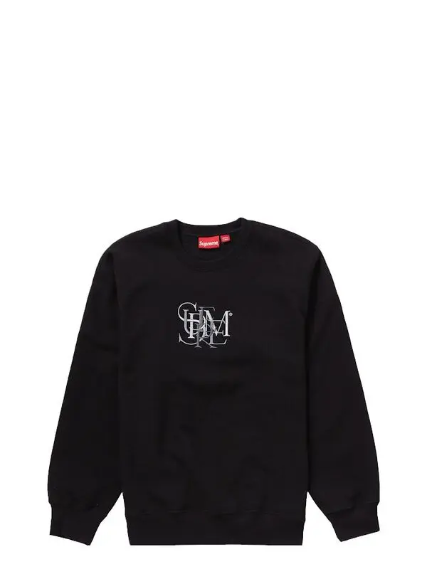 Supreme Overlap Crewneck Sweatshirt - Black