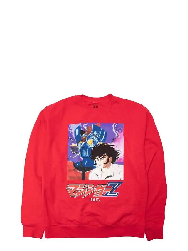 BAIT X Goodsmile X Mazinger Logo Crewneck Sweatshirt - Red