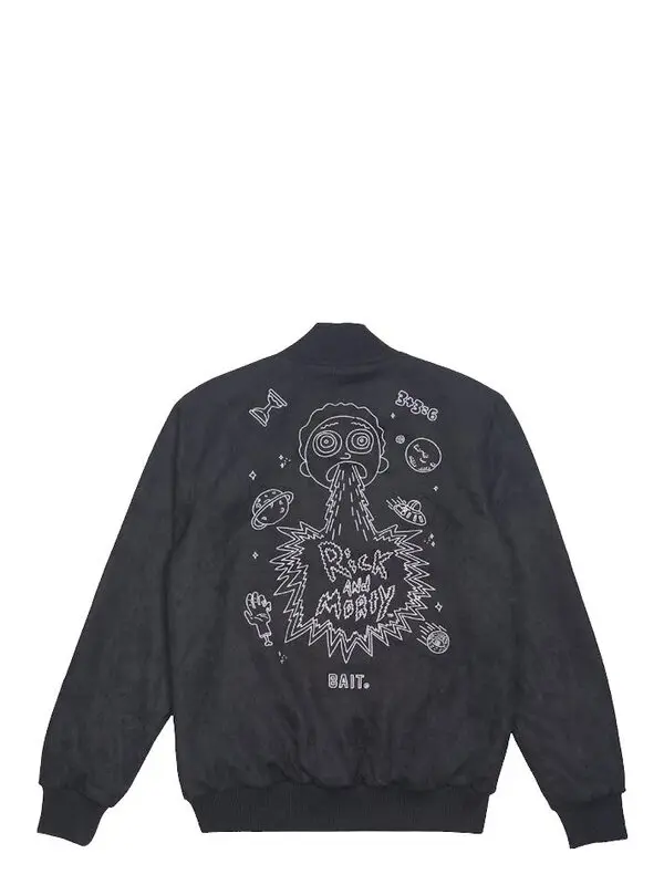 BAIT X Rick And Morty Reversible Varsity Jacket - Black