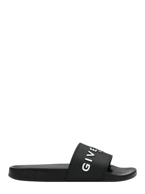 Givenchy Paris Flat Sandals - Black/white