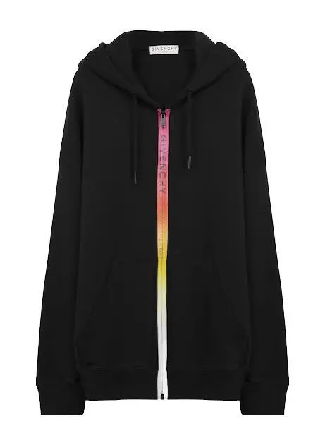 Givenchy Logo Trim Hoodie - Black
