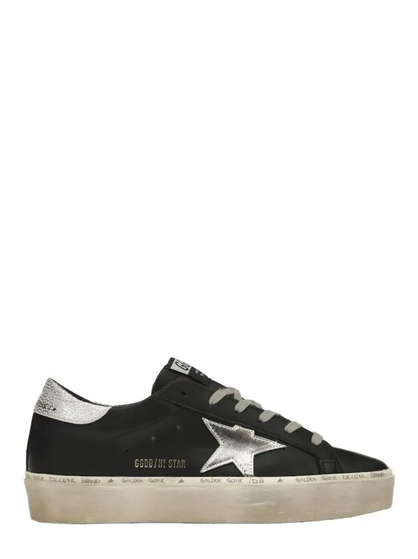 GOLDEN GOOSE Hi Star Sneakers - Black/silver