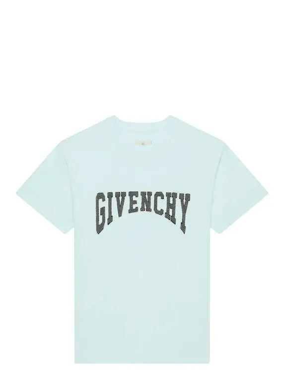 Givenchy Slim Fit Jersey With Patch T-shirt - Acqua Marine