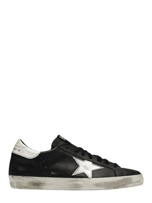 Golden Goose Super-star Leather Sneakers - Black/white