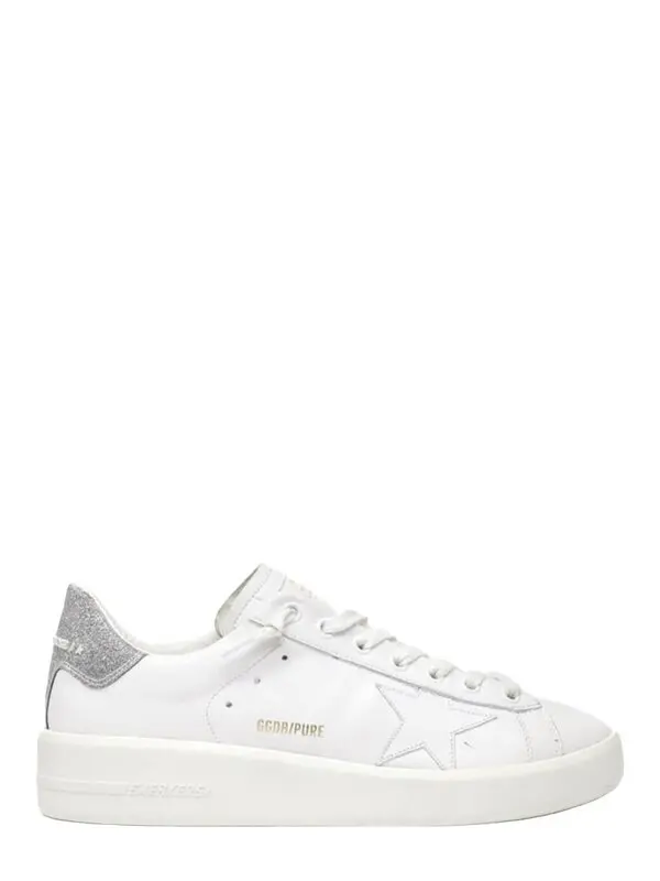 GOLDEN GOOSE Pure Star Glitter Sneakers - White/silver
