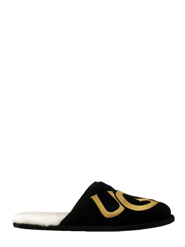 UGG Scuff Logo Slipper - Black/gold