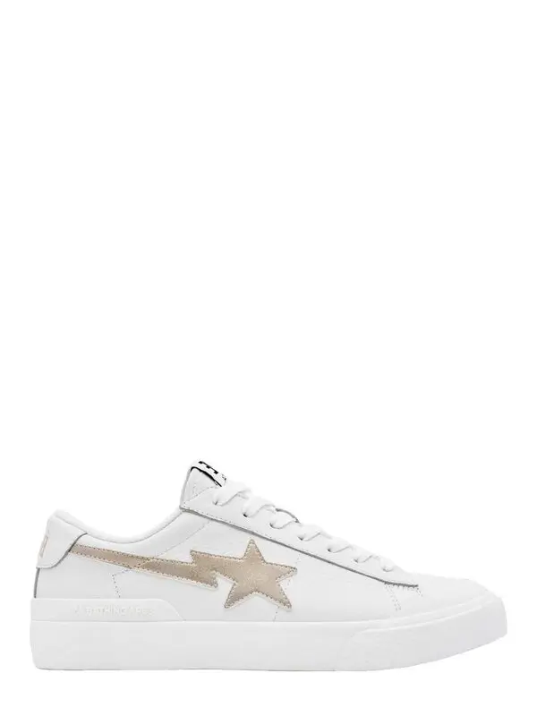 BAPE A Bathing Ape Mad Stain Sneakers - White/gold