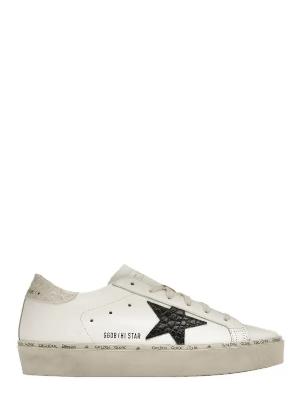 GOLDEN GOOSE Hi Star Star Sneakers - White/black