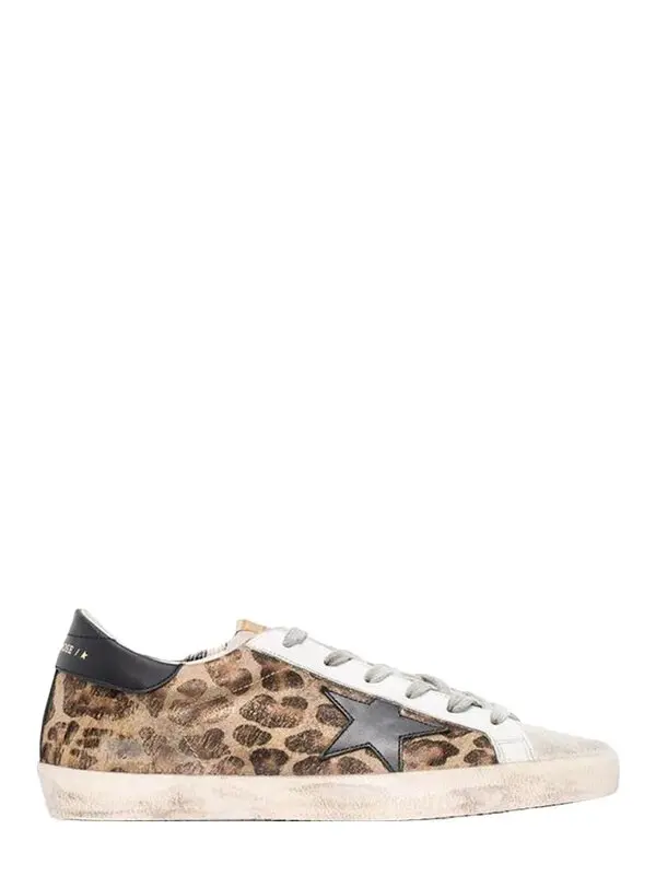GOLDEN GOOSE Super-star Leopard Sneakers - Brown/ice/black