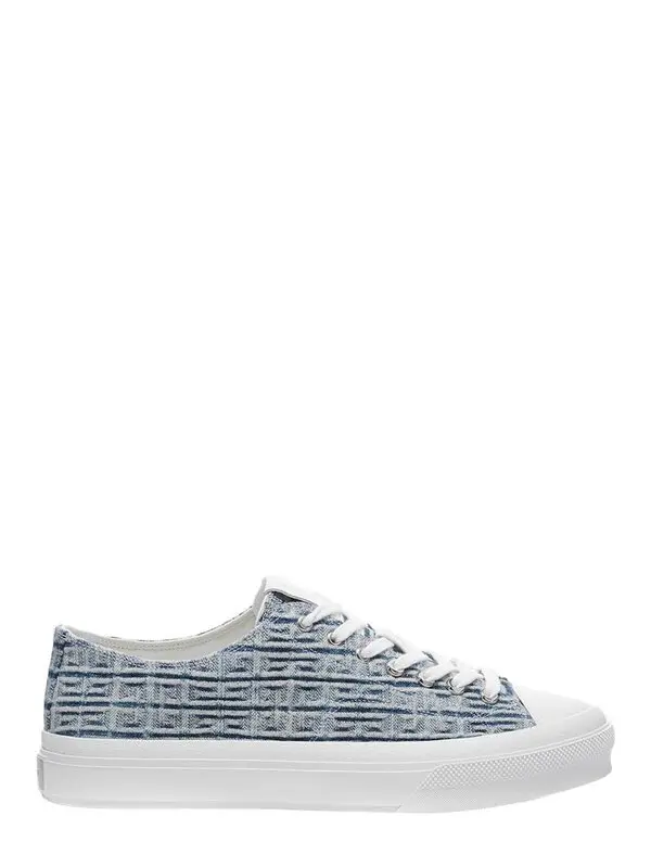 Givenchy City In 4g Denim Sneakers - Blue/white