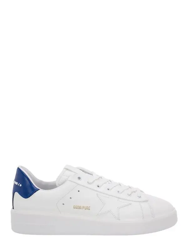 GOLDEN GOOSE Purestar Leather Sneakers - White/bluette