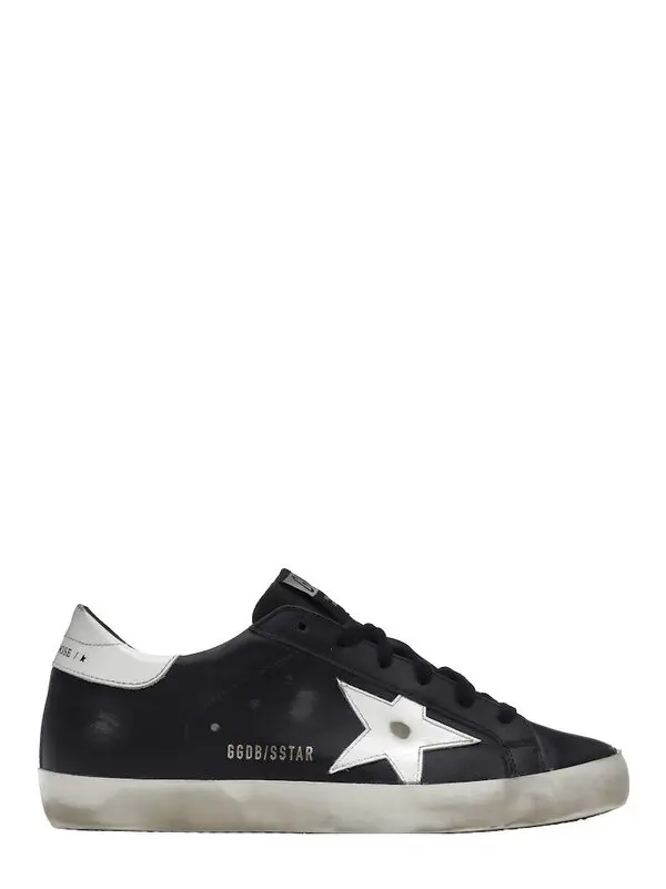 GOLDEN GOOSE Super-star Leather Sneakers - Black/white