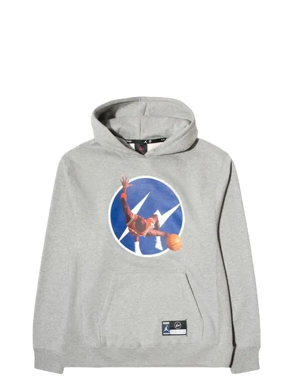JORDAN X Fragment Image Pullover Hoodie - Dark Grey Heather