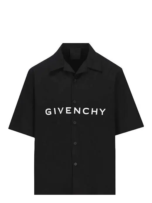 Givenchy Logo Printed Shortsleeved Shirt - Black