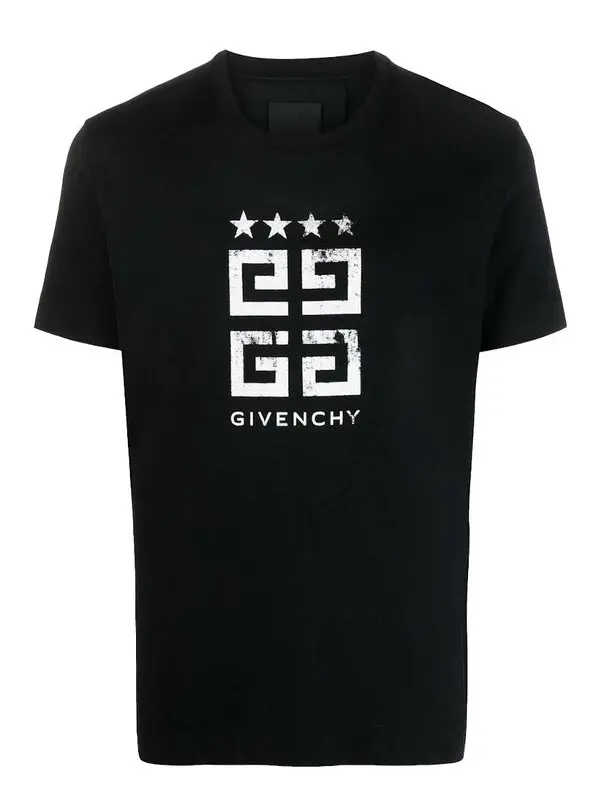 Givenchy Slim Fit Logo Star T-shirt - Black/white