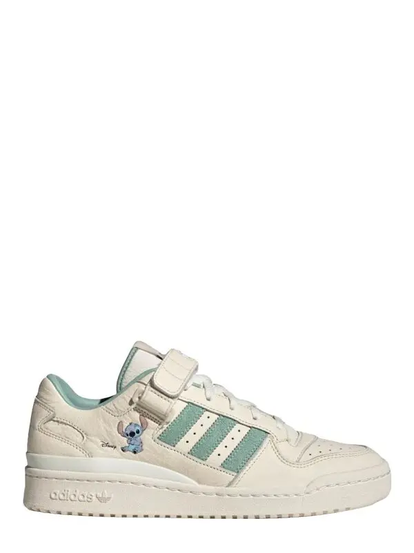 Adidas Forum Low Disney Stitch Sneakers - Wonder White/hazy Green/off White