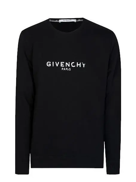Givenchy Paris Logo Crewneck Sweatshirt - Black