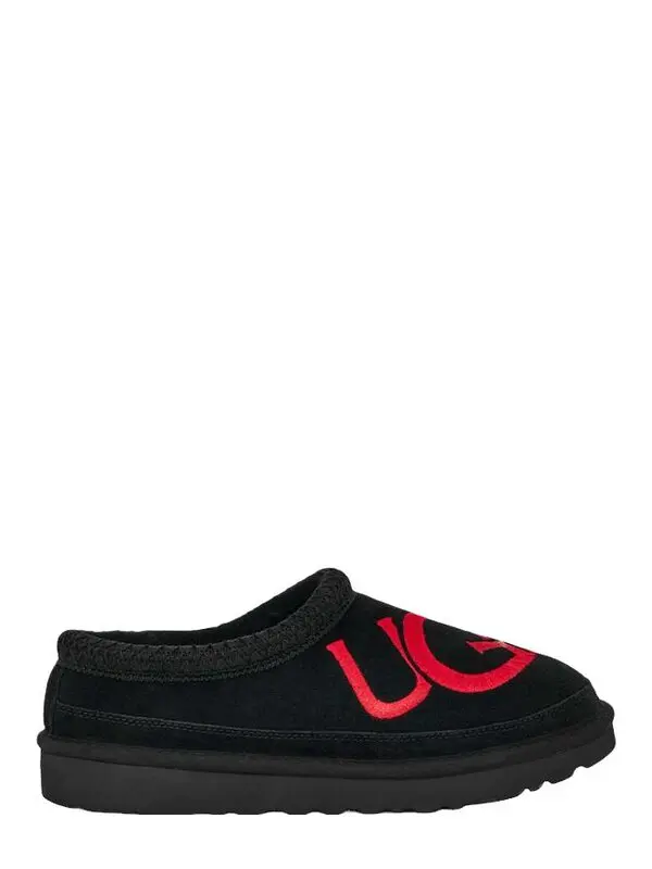 UGG Tasman Logo Slipper - Black/samba Red