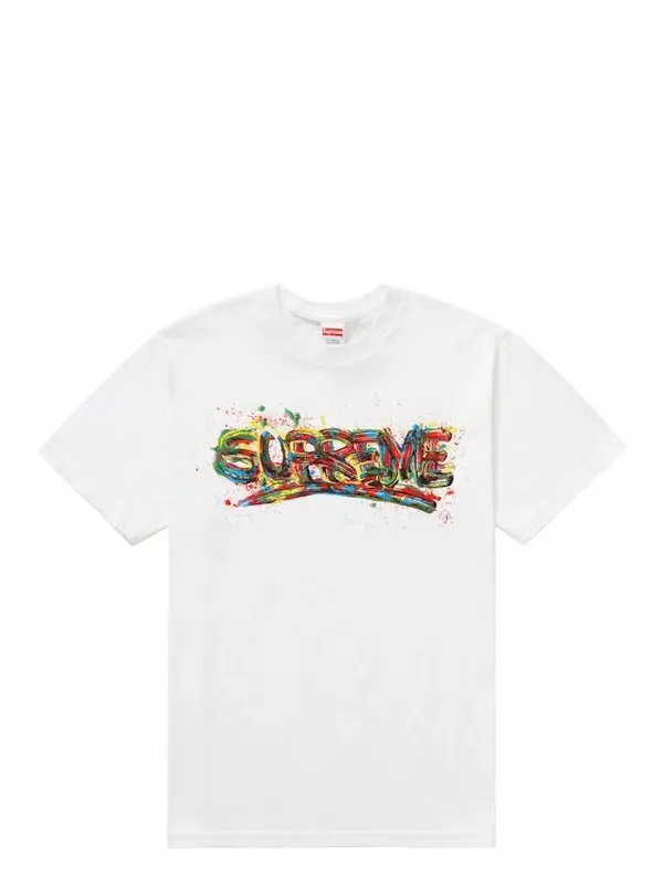 Supreme Paint Logo Tee Shirt - White