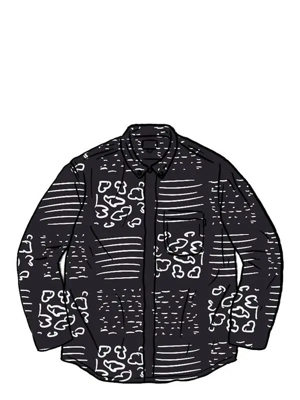 Supreme Paisley Grid Shirt - Black