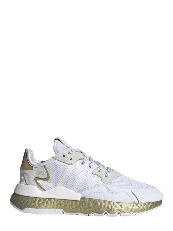 Adidas Nite Jogger Sneakers - Cloud White/ Periwinkle/ Gold Metallic