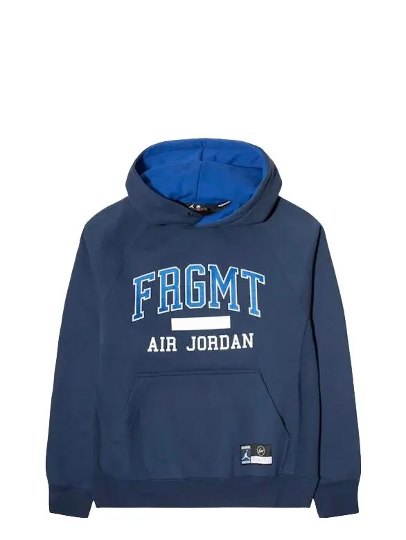 JORDAN X Fragment Pullover Hoodie - Navy Blue/sport Royal/white