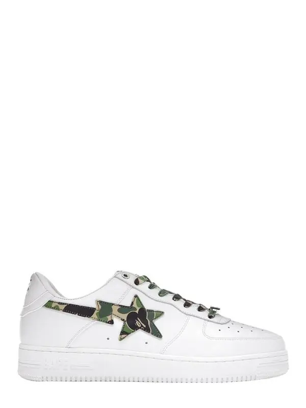 BAPE A Bathing Ape Sta Low Abc Camo Sneakers - White/green