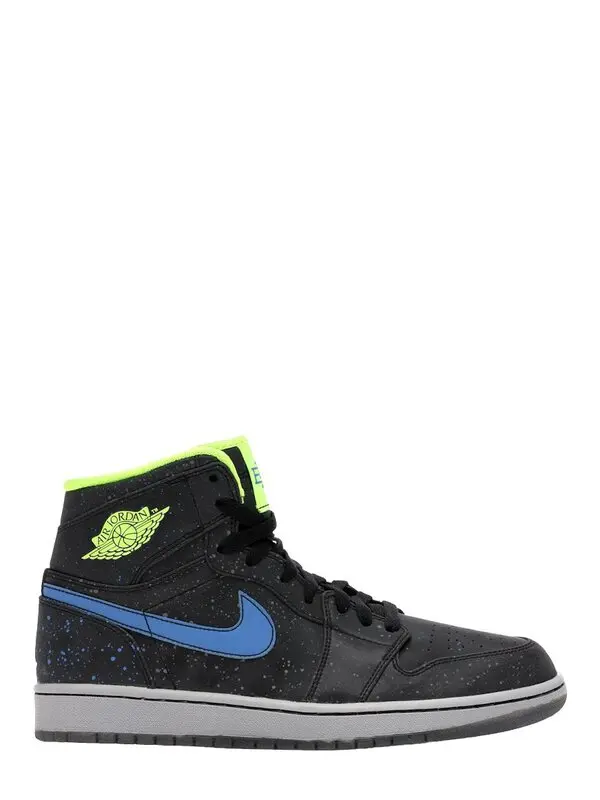 JORDAN 1 Retro High History Month Sneakers - Black/volt/photo Blue