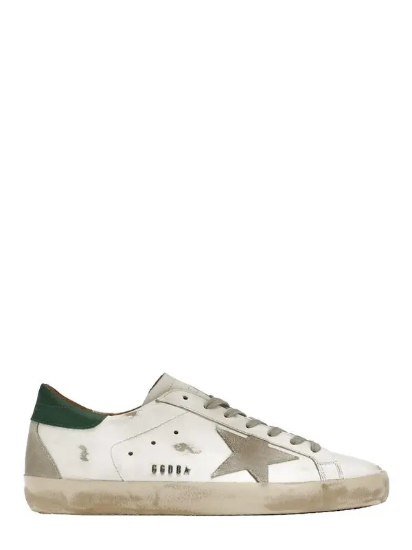 Golden Goose Superstar Sneakers - White/green