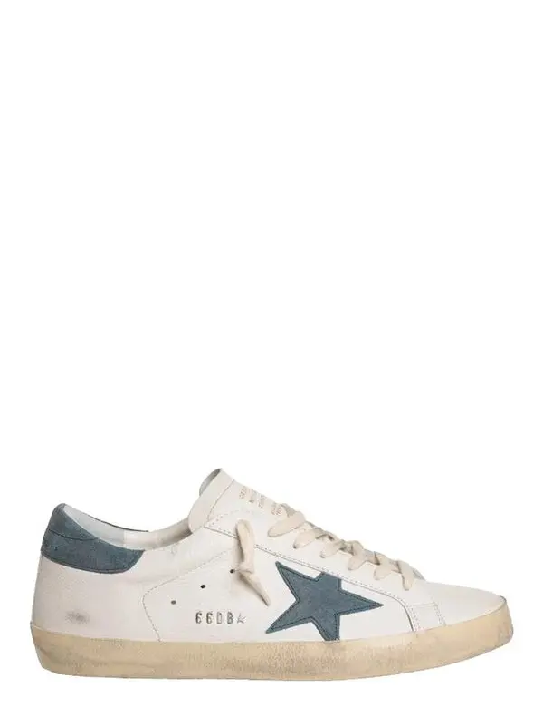 GOLDEN GOOSE Superstar Sneakers - White/blue Suede