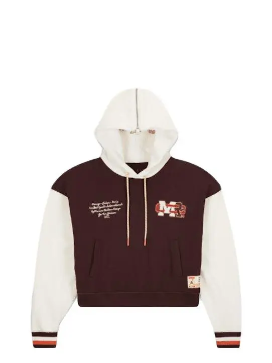 JORDAN X Maison Chateau Rouge Fleece Top Hoodie - Brown