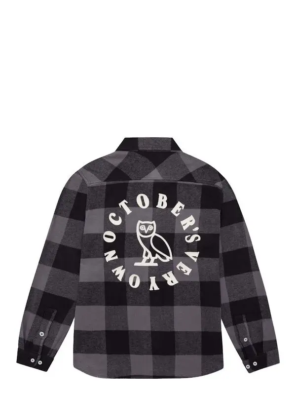 OVO Buffalo Plaid Flannel Shirt - Grey