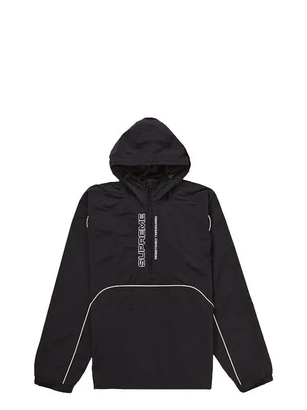Supreme Paneled Half Zip Pullover - Black