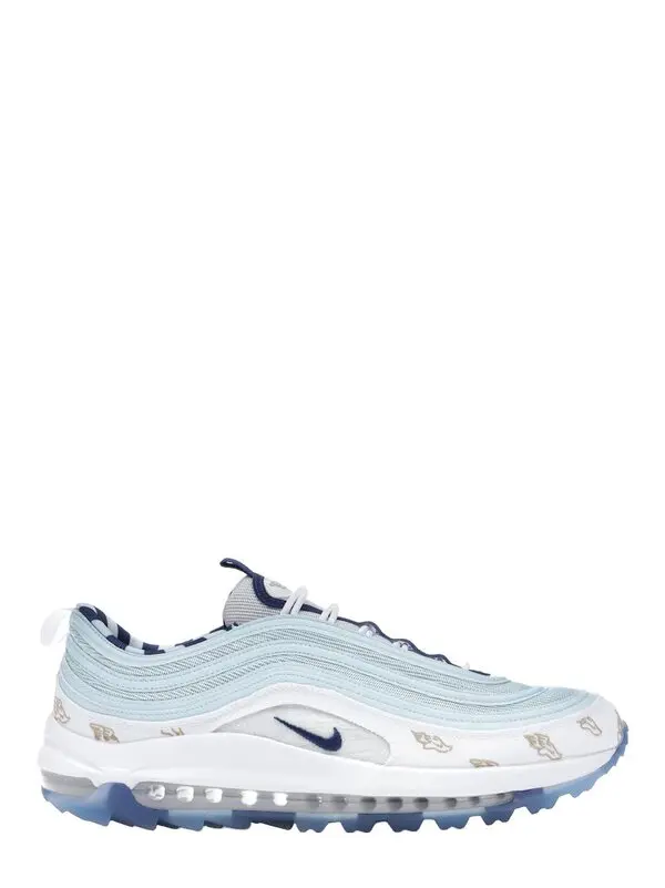 Nike Air Max 97 Golf Wings Sneakers - White/topaz Mist/celestial Gold