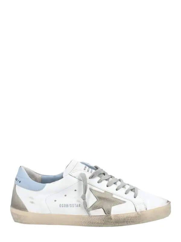 GOLDEN GOOSE Super Star Lace Up Sneakers - White/ice/powder Blue