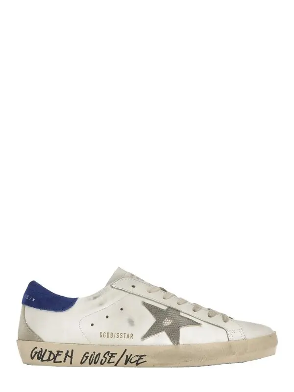 GOLDEN GOOSE Superstar Sneakers - White/snake Blue