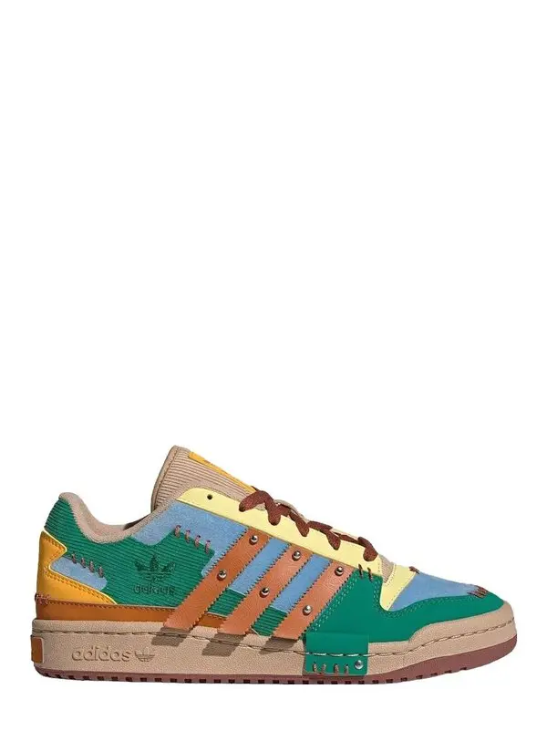 Adidas Forum Low Melting Sadness Patchwork Sneakers - Beige/green/blue