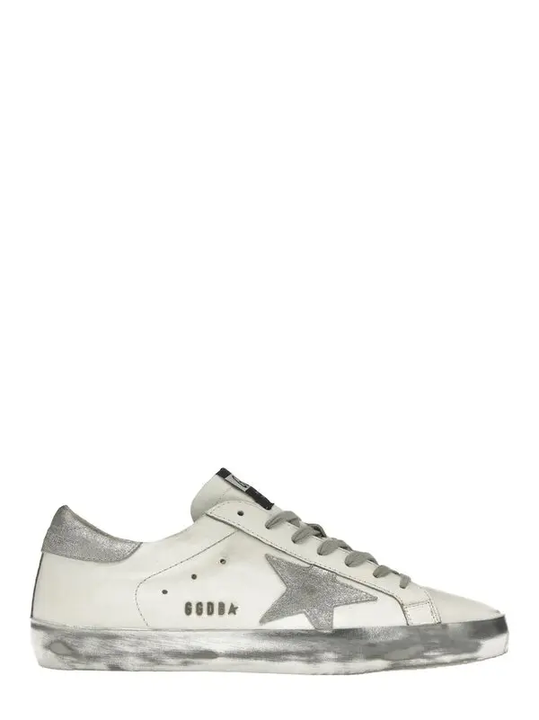 Golden Goose Super-star Sneakers - White/silver/glitter