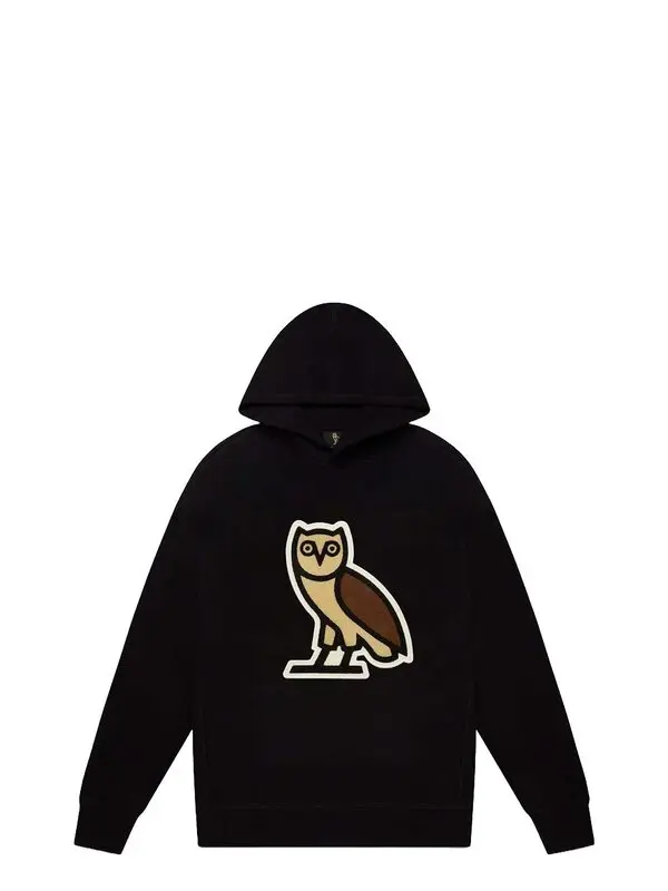 OVO Chenille Bubble Owl Hoodie - Black