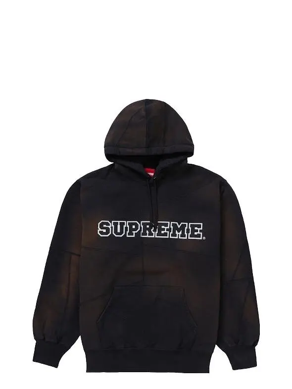 Supreme Patchwork Hooded Sweatshirt - Black