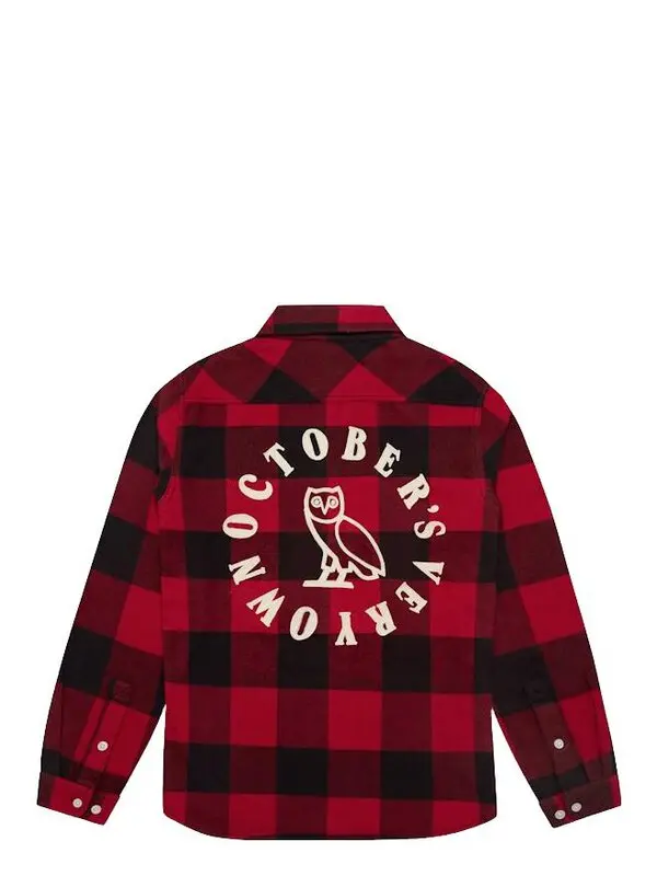 OVO Buffalo Plaid Flannel Shirt - Red