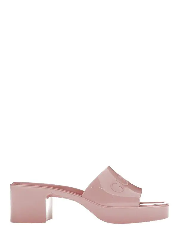 Gucci 60mm Rubber Slide Sandal - Pink