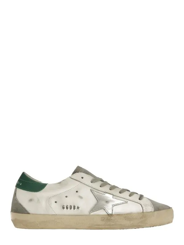 Golden Goose Super-star Sneakers - White/silver Green