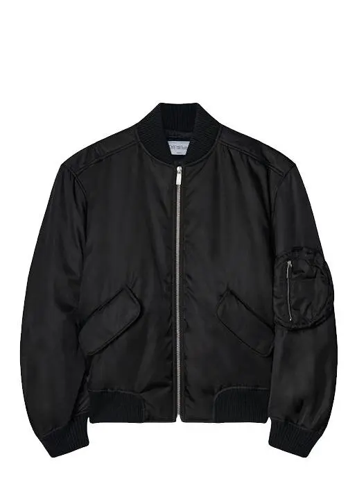 Off-White Zip-fastening Bomber Jacket - Black