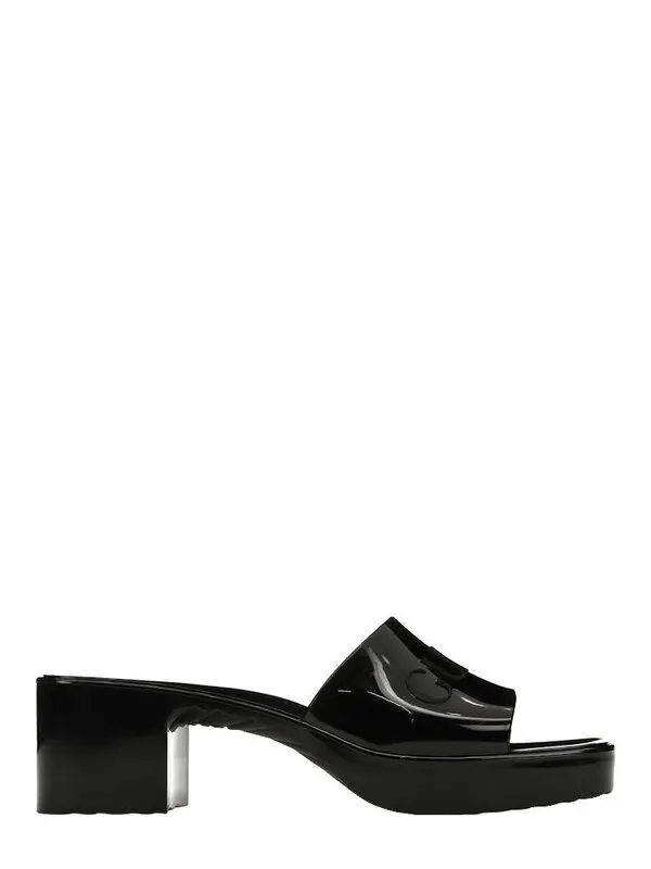Gucci 60mm Rubber Slide Sandal - Black