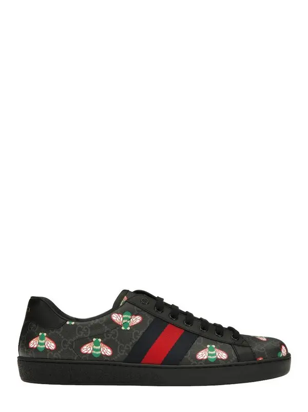 Gucci Ace Bee Print Sneakers - Black/blue/red