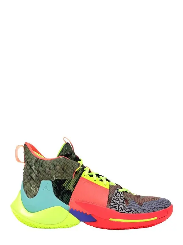 JORDAN Why Not 0.2 Own The Game Sneakers - Camo Green/hyper Turquoise/volt